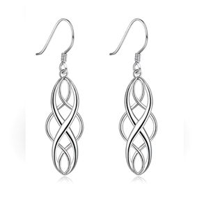 silver Infinity earrings | Jewelry | Infinity Silver Earrings 2 In ...